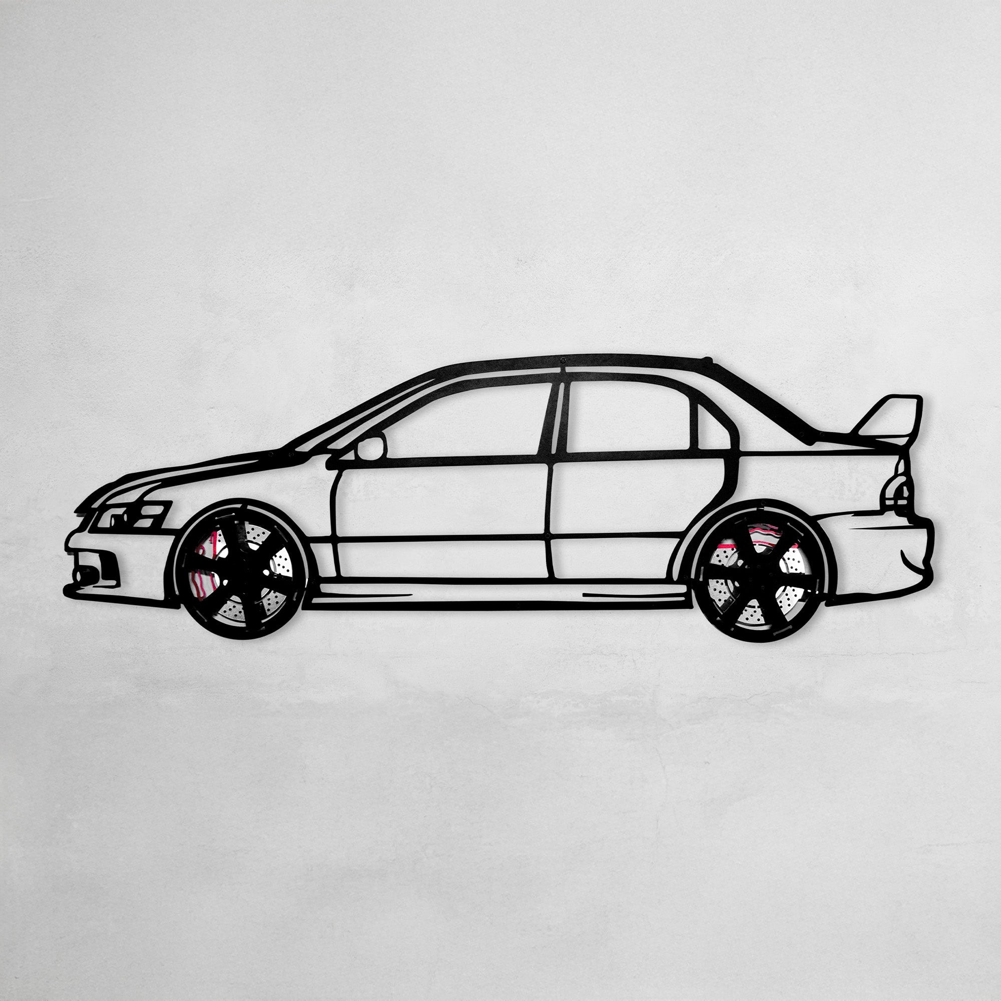2006 Lancer Evo Metal Wall Art – JDM Steel with Spinning Wheels-KAFMEK ...
