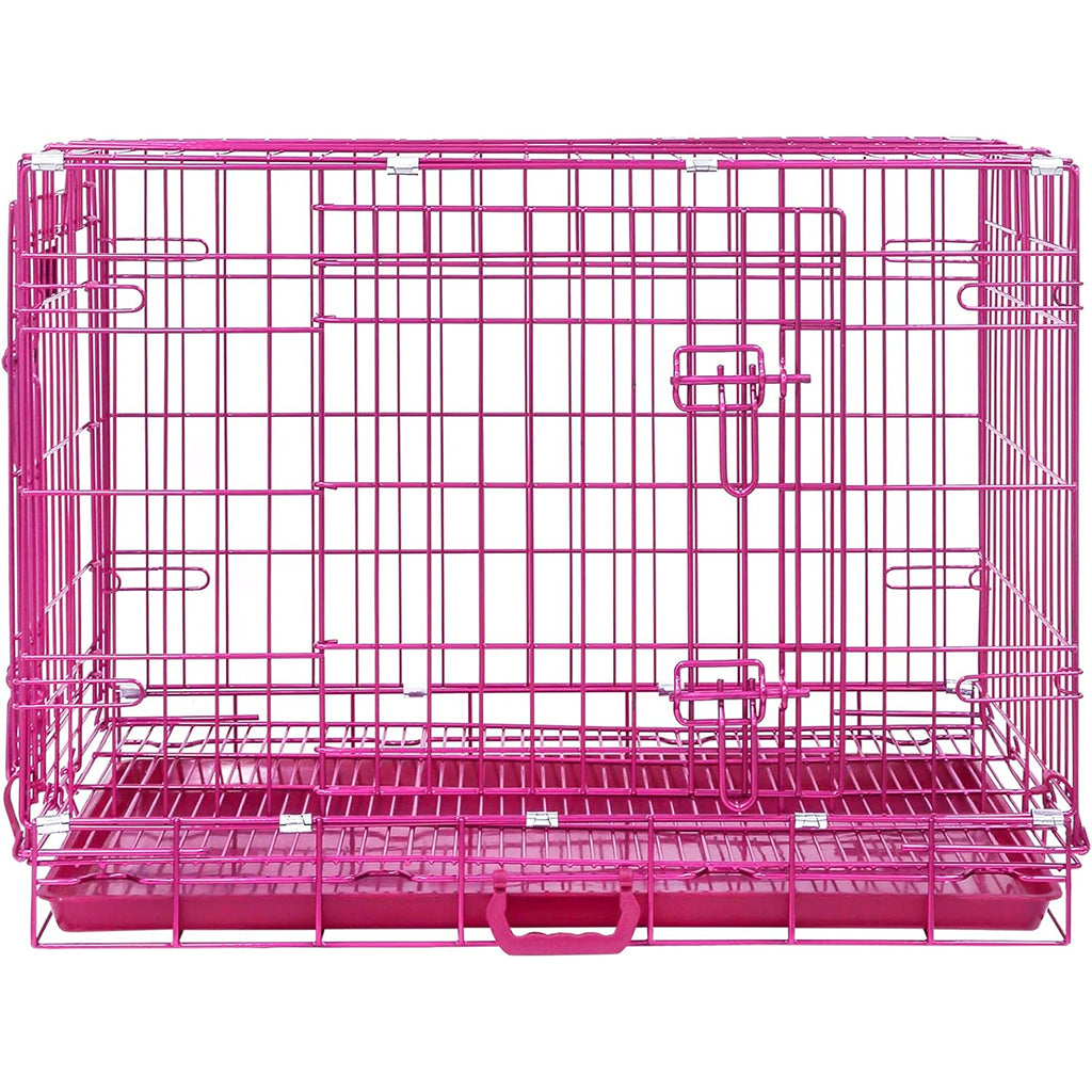 24-42" Collapsible Pink Dog Crate RED24-42 – Tampa Home & Garden Store