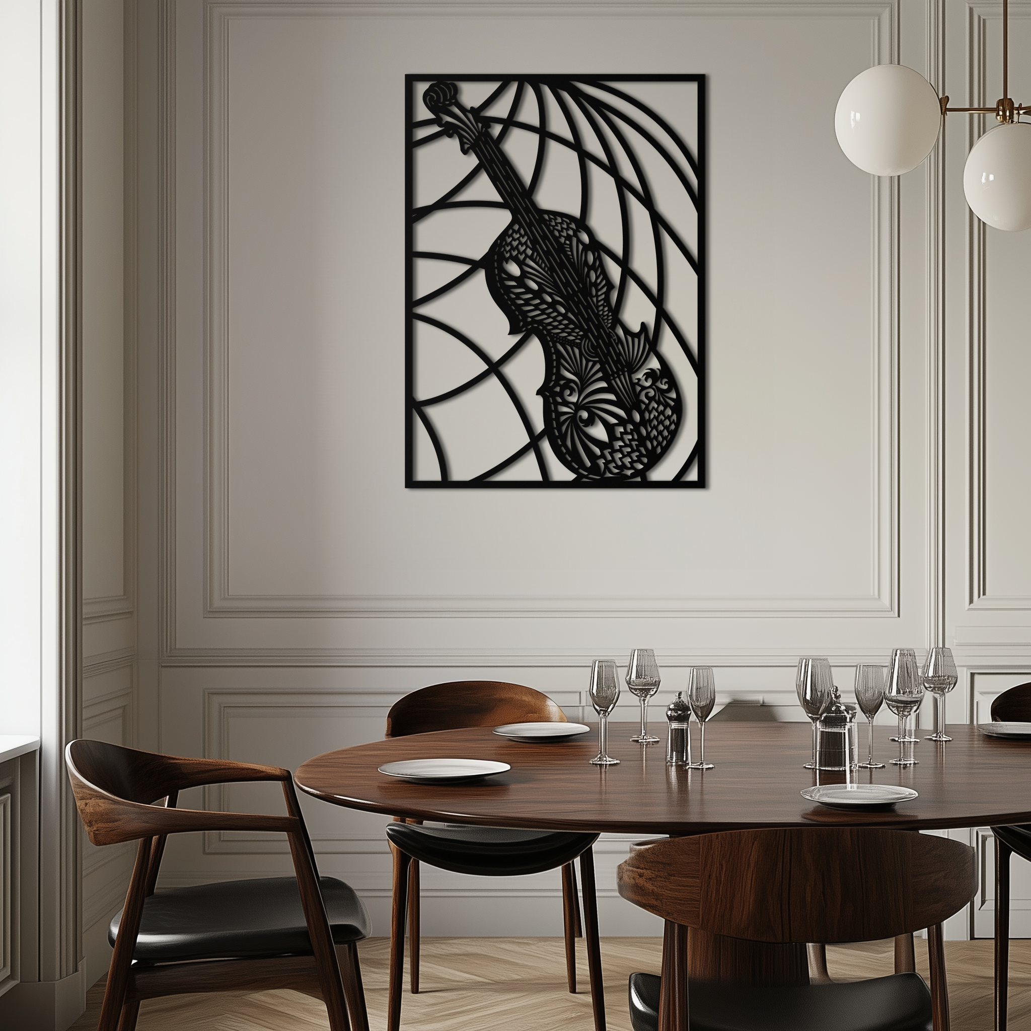 Ornamental Violin Metal Wall Art - Musical Instrument Decor- KAF259 ...