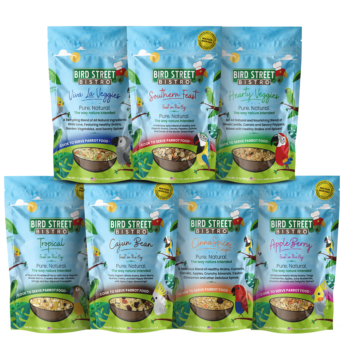 Paquete variado de comida para loros – Tampa Home & Garden Store