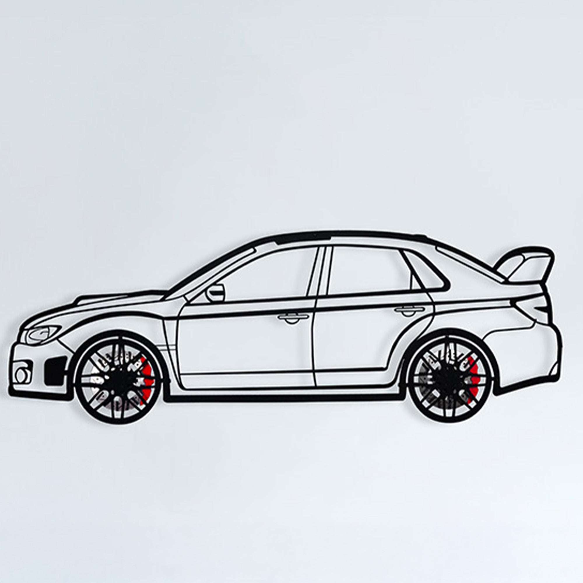 Subaru Impreza Wall Art – Rally Legend Steel Silhouette with Spinning ...