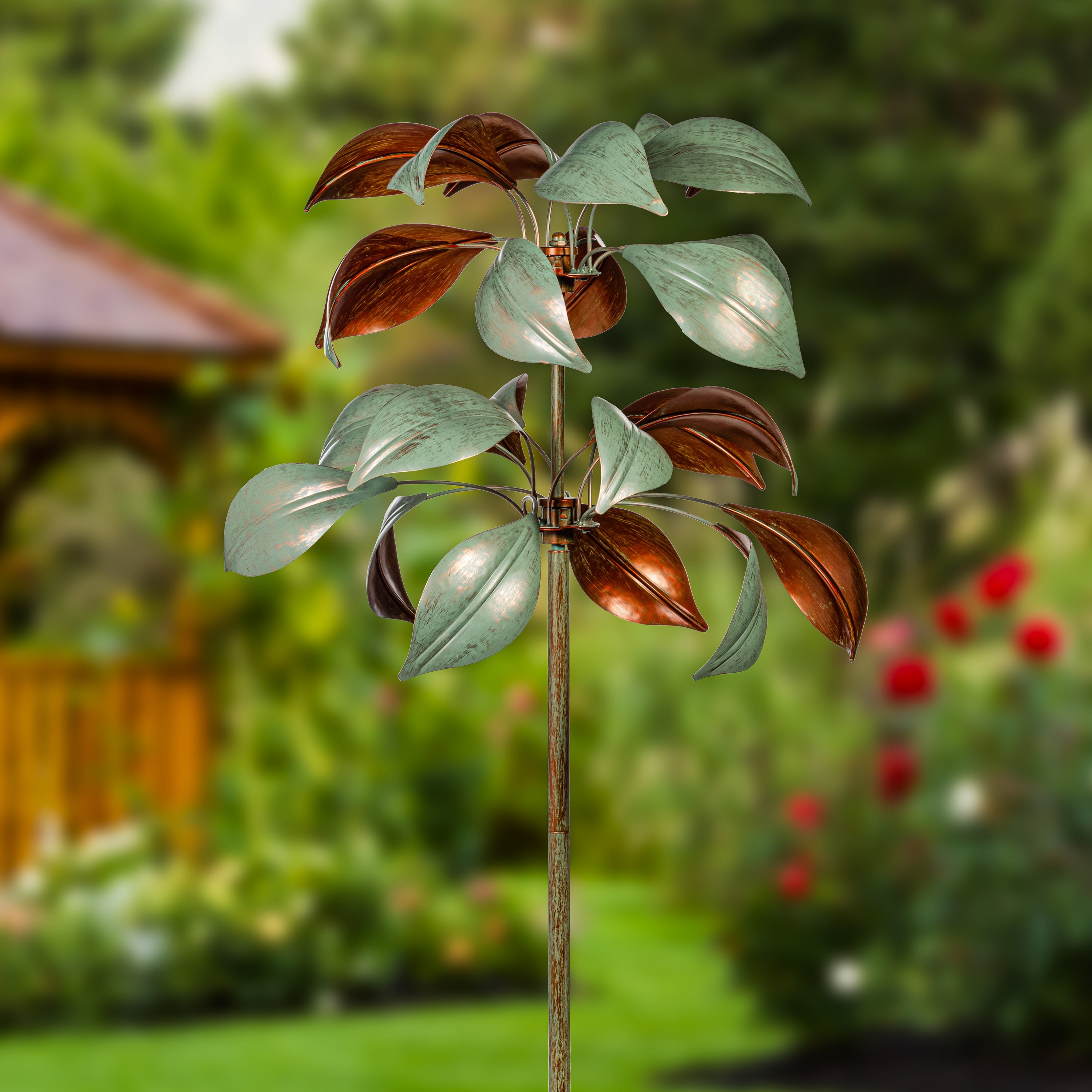 VivaStyle Wind Spinner, Verdigris & Copper Leaf, 96"H – Tampa Home ...