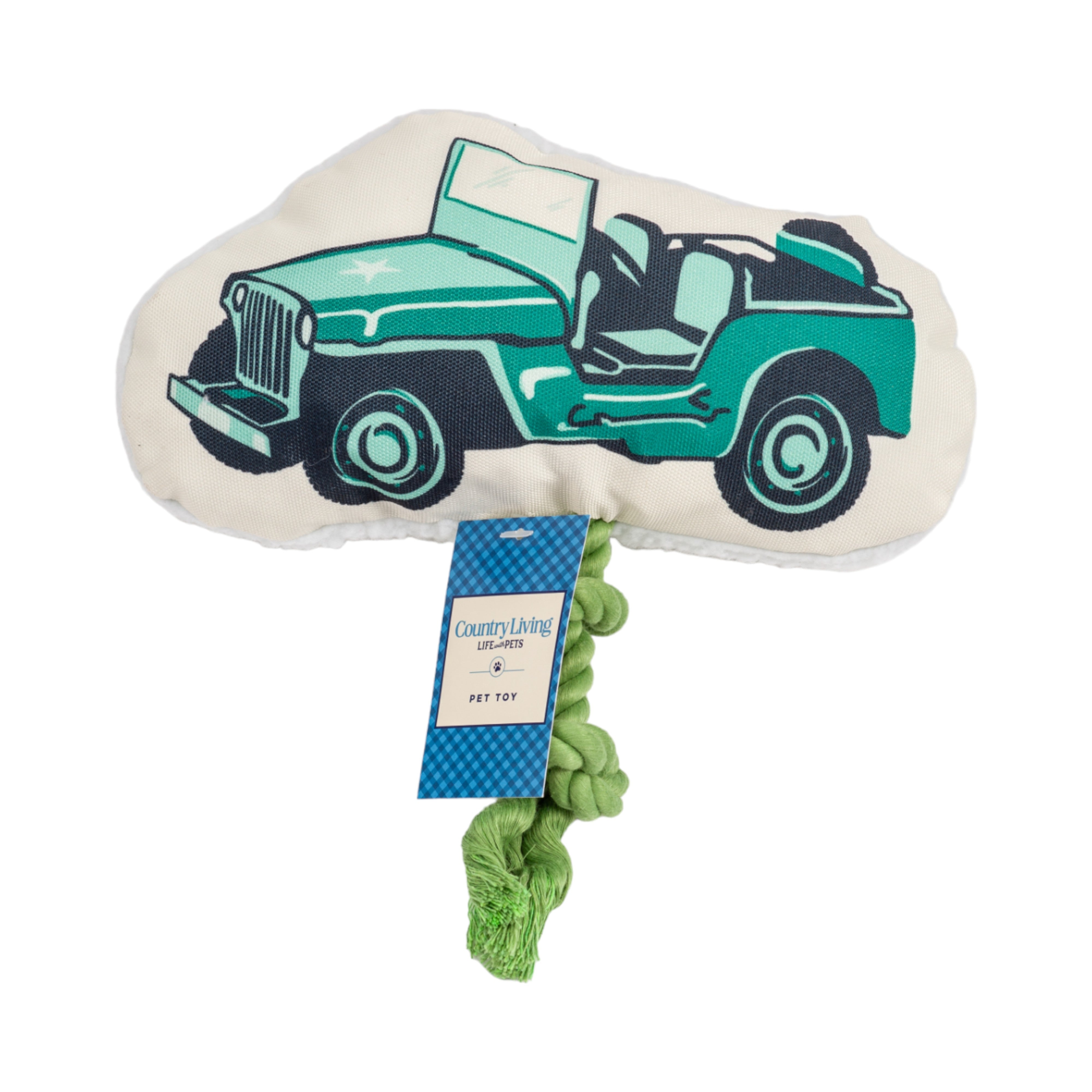 Country Living Retro Army Jeep with Squeaker & Crinkle Paper Plush Dog ...